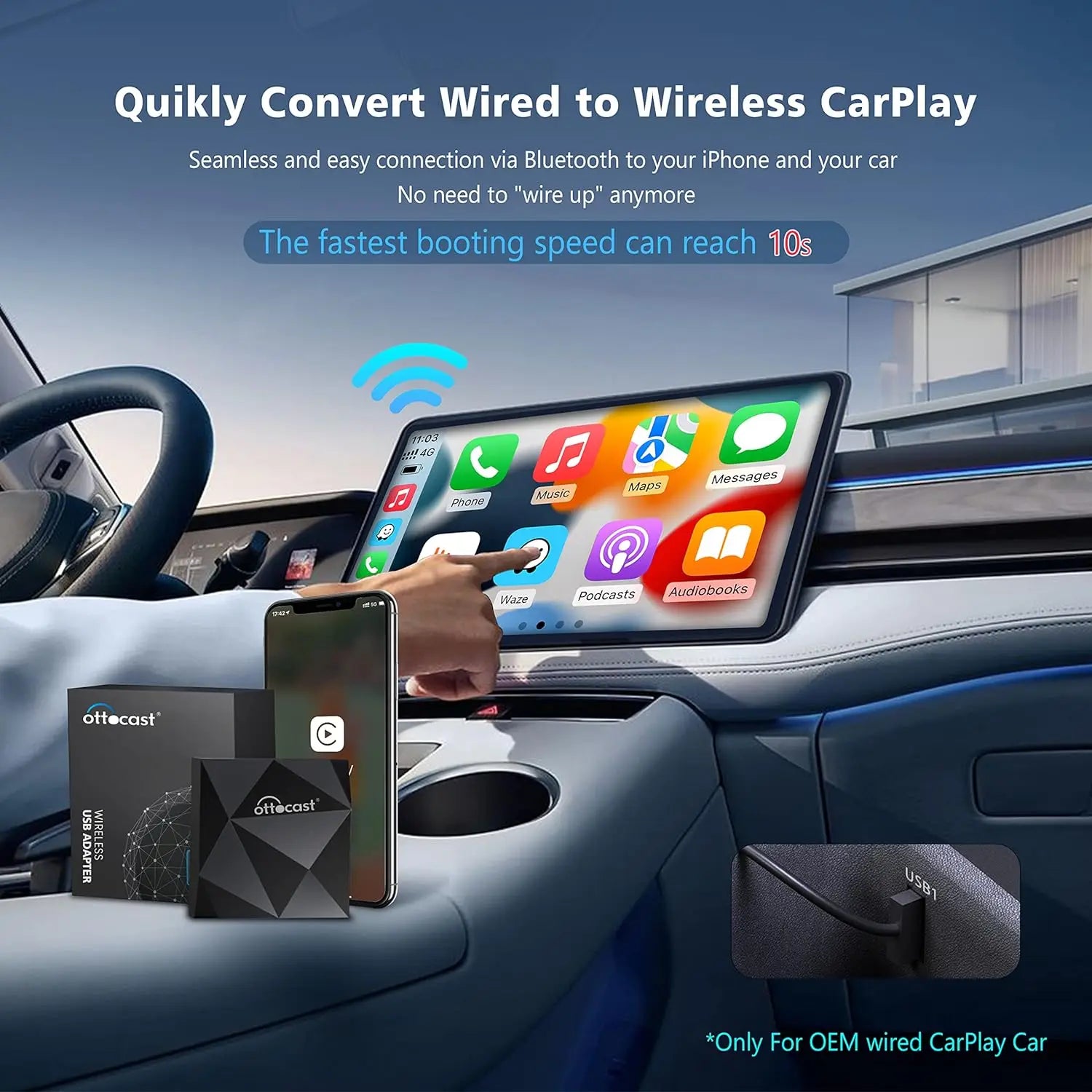Ottocast U2 Air Wireless Carplay Adapter – Carplay Hacks